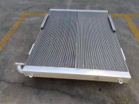 China Vertical Bracket Single Curved Elbow Split Core Bare Aluminum Condenser Heat Exchanger for sale