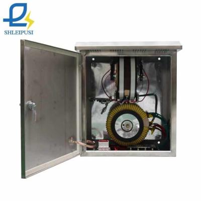 China Outdoor Use Voltage Stabilizer Stainless Cabinet 220V Servo Type Voltage Regulator for sale