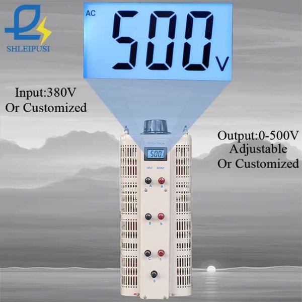 Quality 15KVA Rated Capacity Dry Type Three Phase Variac 0-500V Adjustable Output for sale