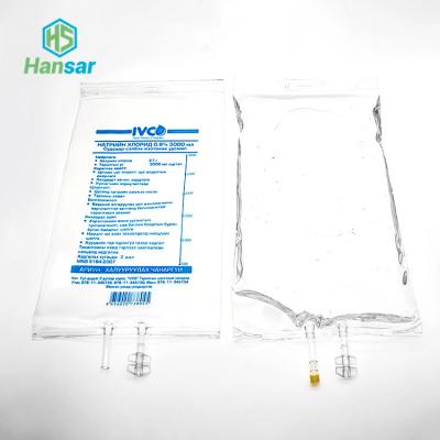 China 500ML high transparent pvc iv stand up infusion bags  for medical for sale