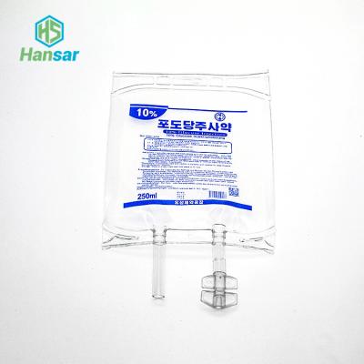 China 100ml sterile saline infusion bag for sale