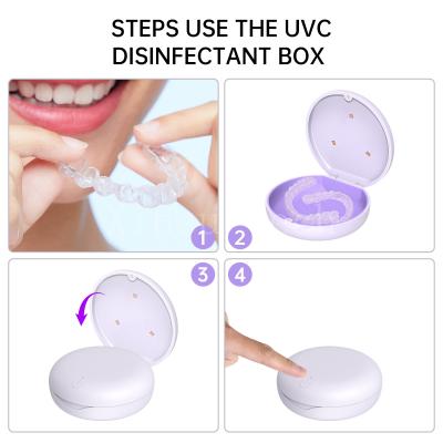 中国 UVC インビザラインのアライナのために電池式歯科保持器箱を消毒しなさい 販売のため