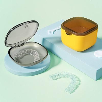 中国 携帯用総義歯の収納箱、走行のためのインビザラインの保持器の容器 販売のため