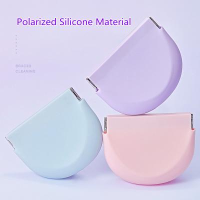 Cina Rosa morbido della cassa del fermo del silicone per stoccaggio del fermo della protesi dentaria di Invisalign in vendita