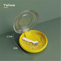 China ABS Plastic Dental Retainer Box Case Round Shape With Transparent Lid for sale