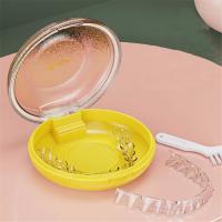 China ABS Plastic Dental Retainer Box Case Round Shape With Transparent Lid for sale