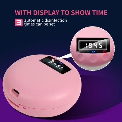 中国 UVC Disinfectant Aligner Case with display,UV Light Denture Box Slim 販売のため