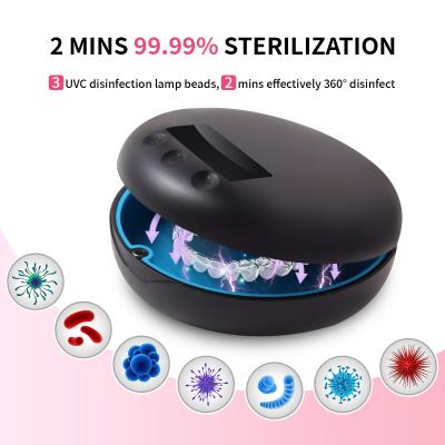 Cina UVC Disinfectant Aligner Box,Orthodontic Clean Case Black in vendita