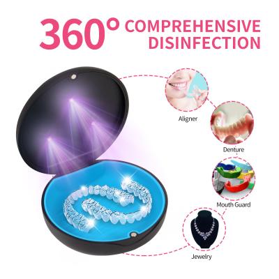 Cina UVC Disinfectant Aligner Box,Orthodontic Clean Case Black in vendita