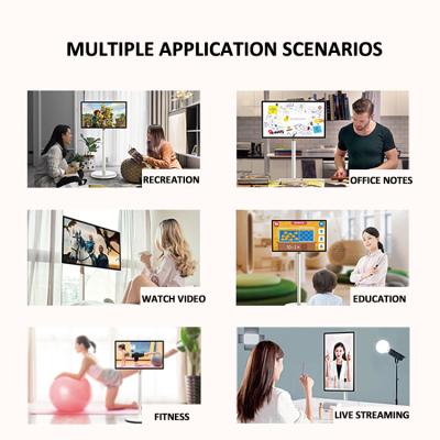 Chine VETO 21,5 24 27 pouces alimenté par batterie Téléviseur intelligent intérieur avec écran tactile 1080p affichage LCD Smart Rotation Rolling TV à vendre