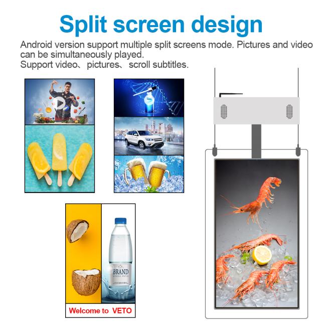 49 inch dual sided digital sign high brightness integrated double sided window advertising display screen