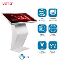 China 43-inch Interactive Kiosk Floor Stand with 4K Full HD Touch Screen, 1920×1080 Resolution and Multiple System Options for sale