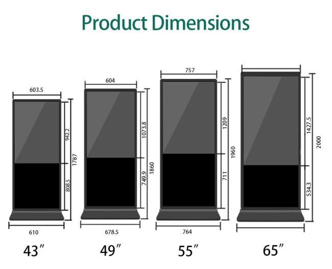 floor standing digital display