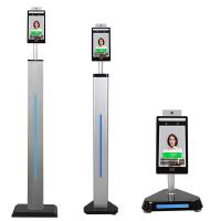 China SDK 10W Face Recognition Temperature Scanner with 8-inch Display, ±0.3℃ Accuracy and 50,000 Face Database for sale