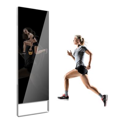China 43-inch Android Fitness Mirror Body Fat Calculation Intelligent Health System Magic Mirror for sale