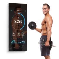 China 65 Inch Magic Mirror LCD Advertising Display with 10-Point Touch, 1920x1080 Resolution, 70% Reflectance for sale