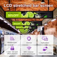 China 28.5 Inch Supermarket Shelf Advertising LCD Display with Touch Panel - 1920×540 Resolution, 500cd/m² Brightness for sale