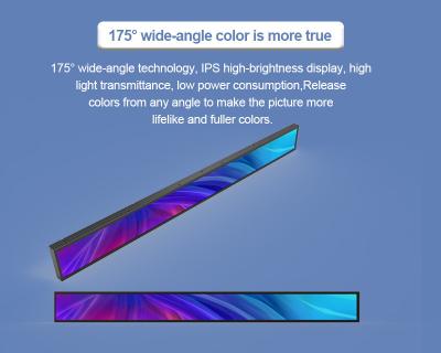 Cina Pubblicità del supermercato dell'affissione a cristalli liquidi Android di Antivari allungata esposizione a 23 pollici del bordo di scaffale mezza in vendita