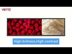 VETO 24 inch Wall Hanging Android stretched bar lcd wide ultra shelf edge display for ret