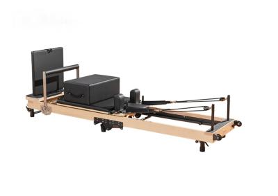 China Portable Foldable Maple Pilates Reformer U+PL015C with Quick Setup Frame for sale