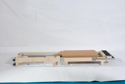 China Foldable Maple Pilates Reformer U+PL015A with Fully Enclosed Sliding Track for sale