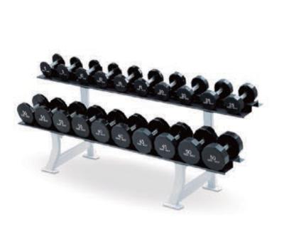 China Merging Two Tier Dumbbell Rack U+H1048 Durable Centering Gym Ready Consistent for sale