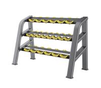 China Slim 3 Tier Dumbbell Rack U+B8047 Pro Level Tested Force Optimized Zero Play for sale