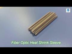 black 60mm fiber optic heat shrink sleeve supporing positioning