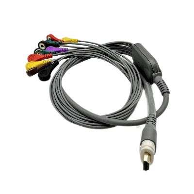 Material compatível da ligação TPU de Nalong RAGE-12 ECG Holter Cable 10