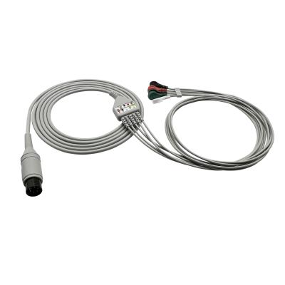 China Compatible Mindray Ecg Trunk Cable 6 Pin 3 Or 5 Leads Pm8000 Pm9000 for sale