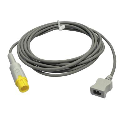 China Medical Temperature Sensor Extension Cables For Comen Round 2pin Yellow for sale