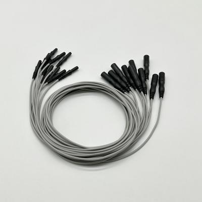 China Electrode 1.5MM 2mm Pin Female To 1.5MM 2mm Male Tens Lead Wire Needle Tens Lead Wire for sale