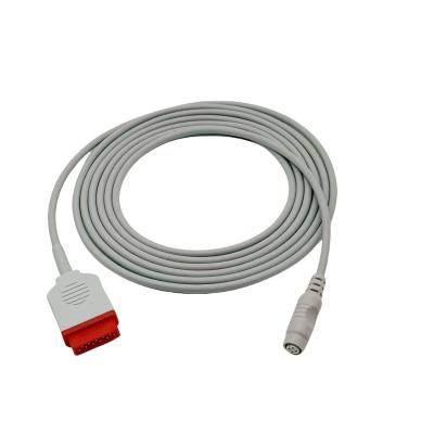 China GE IBP Adaptor Invasive Blood Pressure Cable 11 pin For Dash 2500 2000 5000 4000 for sale