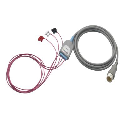China HP TPU 12pin 3 Lead Ecg Cable With Neonate Clamp Clip for sale