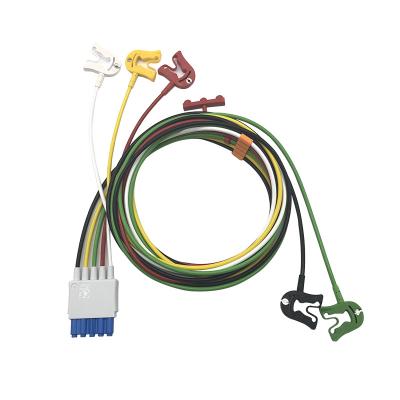 Cina Lunghezza 0.9m 5 cavo paziente del cavo M1971A ECG con il rivestimento della clip TPU in vendita