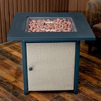 China Outdoor Propane Or Butane Gas Rectangular Table Top Fire Pit Black Square switch for sale