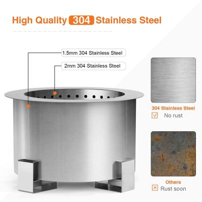 China Openlucht het Verwarmen Hout die Draagbare Rookloze Brand Pit Outdoor Backyard Garden branden Te koop