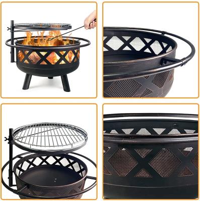China 31 x 31 x 17 polegadas de grade ardente de madeira exterior Firepit do ASSADO de Pit Steel do fogo à venda