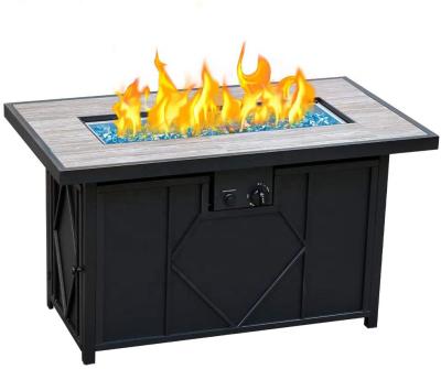 China Rechthoekig Tafelblad 42in de Openluchtbrand Pit Table Stove In Winter van 50,000BTU Te koop