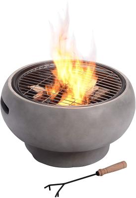 China Fogo de queimadura Pit Wood Burning Brazier do carvão vegetal redondo concreto de pouco peso à venda