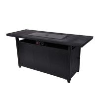 China Portable Butane Rectangular Table Top Fire Pit For Restaurants for sale