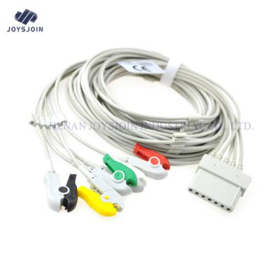 China Schiller 3lead/ 5 Lead ECG Patient Cable with Clip End Leadwires for sale