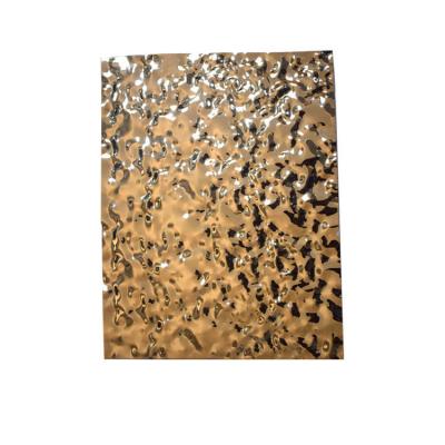Cina strato dell'ondulazione del pannello timbrato 0.25mm 316L di acciaio inossidabile di Wave di acqua per il soffitto in vendita