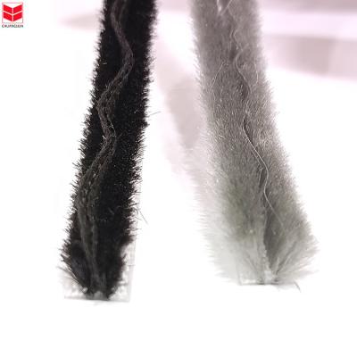 China Aluminum Door And Window Wool Pile Weather Strip With Non-Woven Fin Noise Resistance for sale