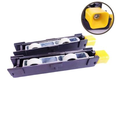 China Double Soft Closing Sliding Door Track Roller Damper Hanging Roller For Apartment for sale