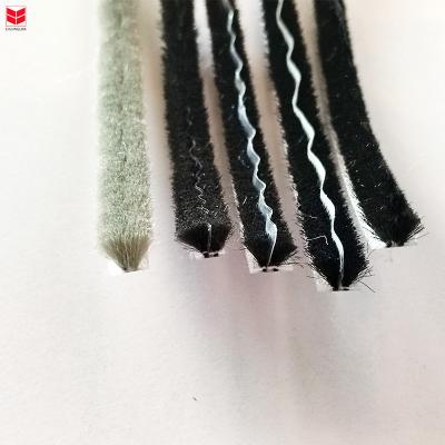 Cina 3-50mm larghezza pinna lana pila finestra tessuto sigillo striscia spazzola pila striscia meteo con 3-25mm altezza pila e design moderno in vendita