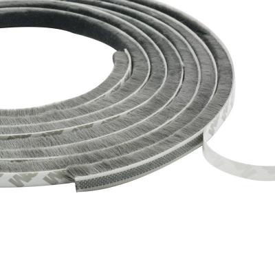 China Anti-collision Dustproof Seal for Apartment BLACK/GRAY/BROWN/WHITHE/OTHER Colors Embedded Under Window Bottom Angle Brush Pile for sale