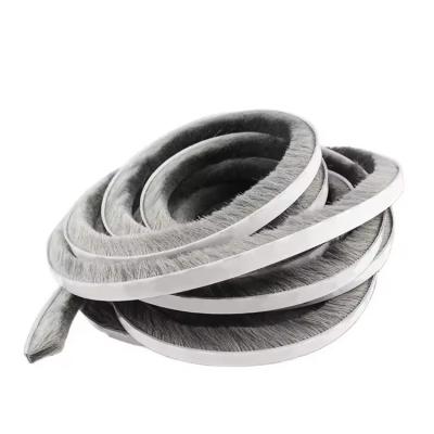 China Anti-collision Dustproof Seal for Apartment BLACK/GRAY/BROWN/WHITHE/OTHER Colors Embedded Under Window Bottom Angle Brush Pile for sale