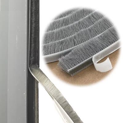 China Anti-collision Dustproof Seal for Apartment BLACK/GRAY/BROWN/WHITHE/OTHER Colors Embedded Under Window Bottom Angle Brush Pile for sale
