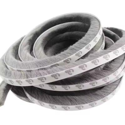 China Anti-collision Dustproof Seal for Apartment BLACK/GRAY/BROWN/WHITHE/OTHER Colors Embedded Under Window Bottom Angle Brush Pile for sale